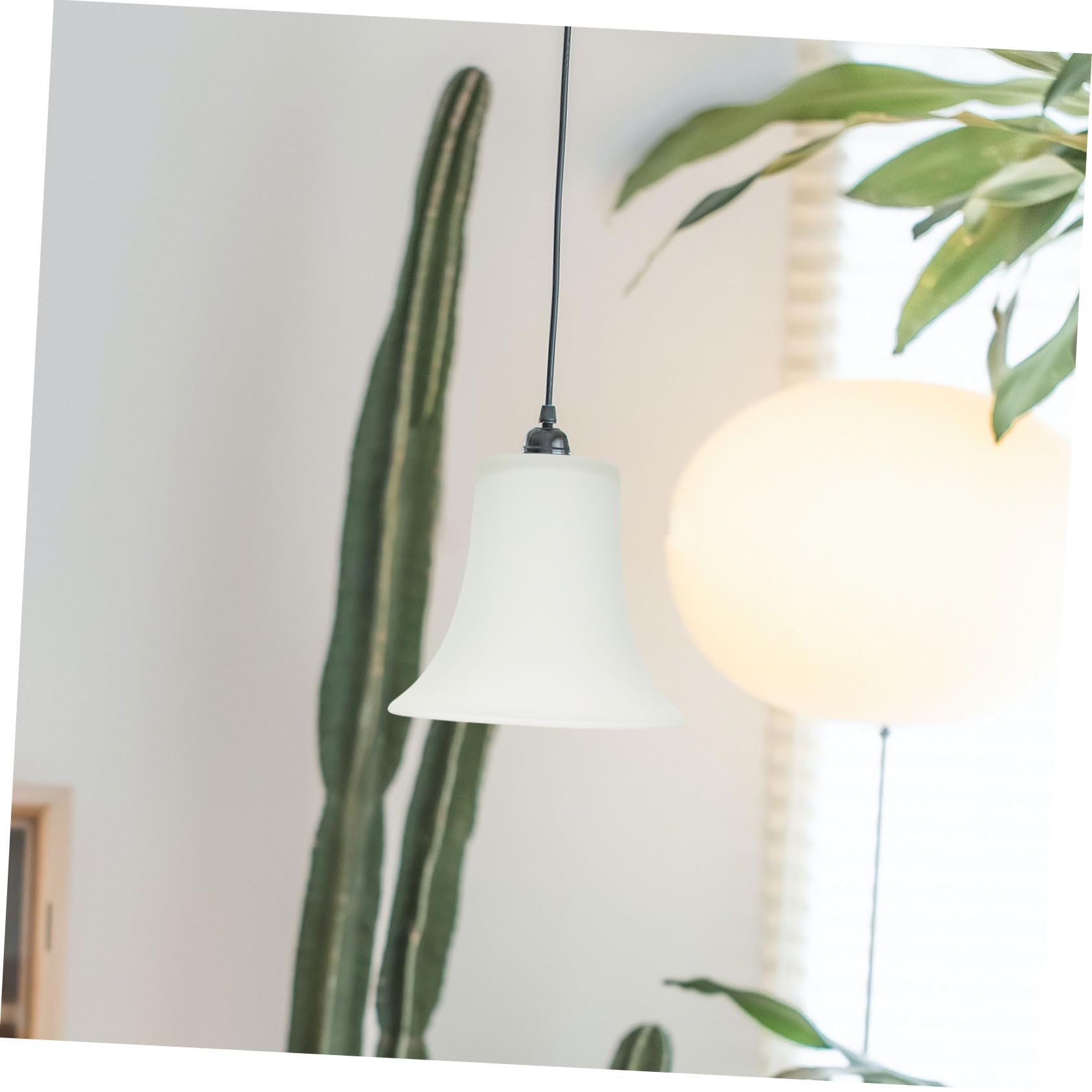 DOITOOL Chic Lampshade Glass Light Cover Easy Assembly for Bedroom Living Room Ceiling Lamp