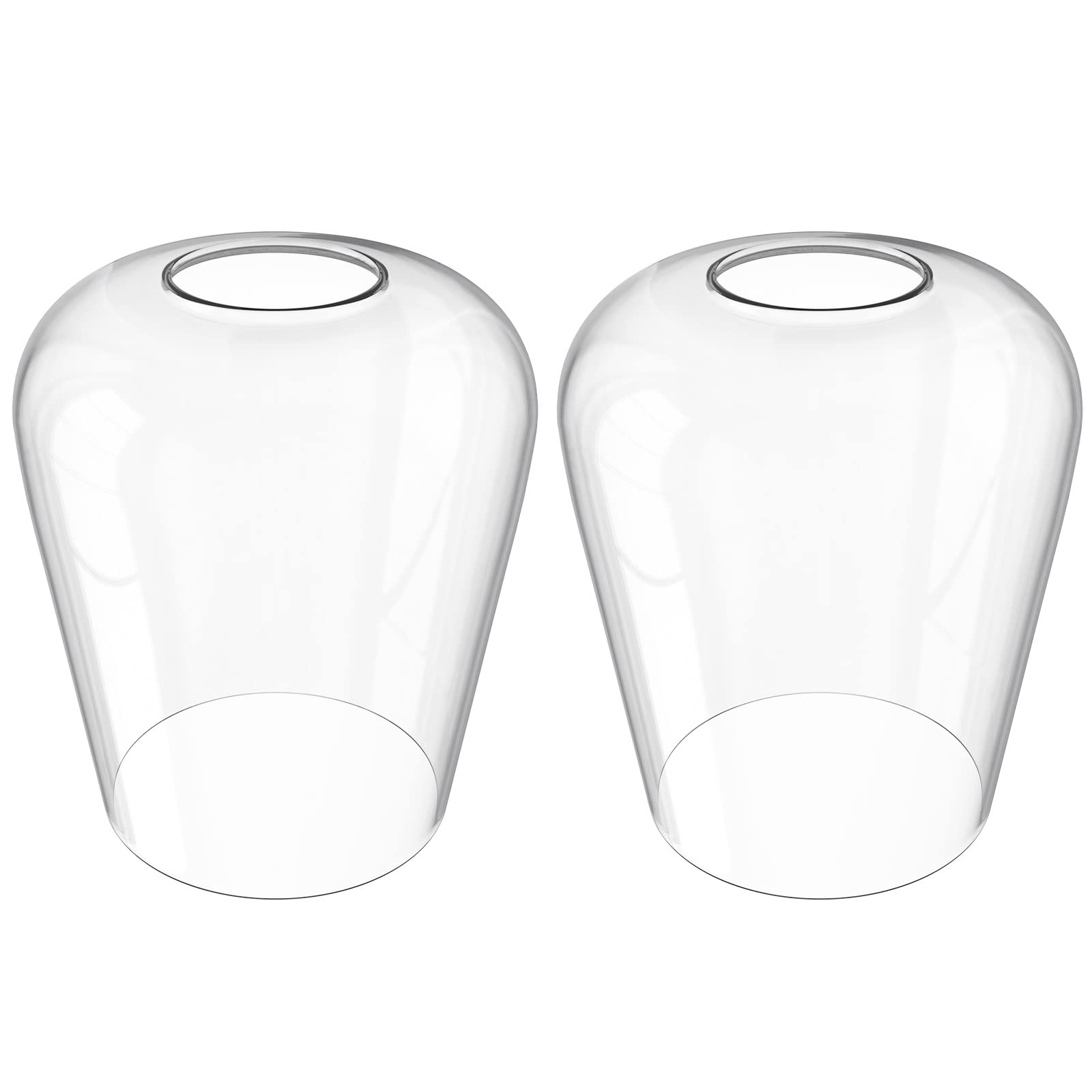 2 Pack Clear Glass Shade, Wine Cup Shaped Glass Lamp Shades, 5.51inch High, 4.72inch Diameter, 1.96inch Fitter, High Transmittance Lampshade Replacement for Pendant Lights Chandelier Vanity Lights