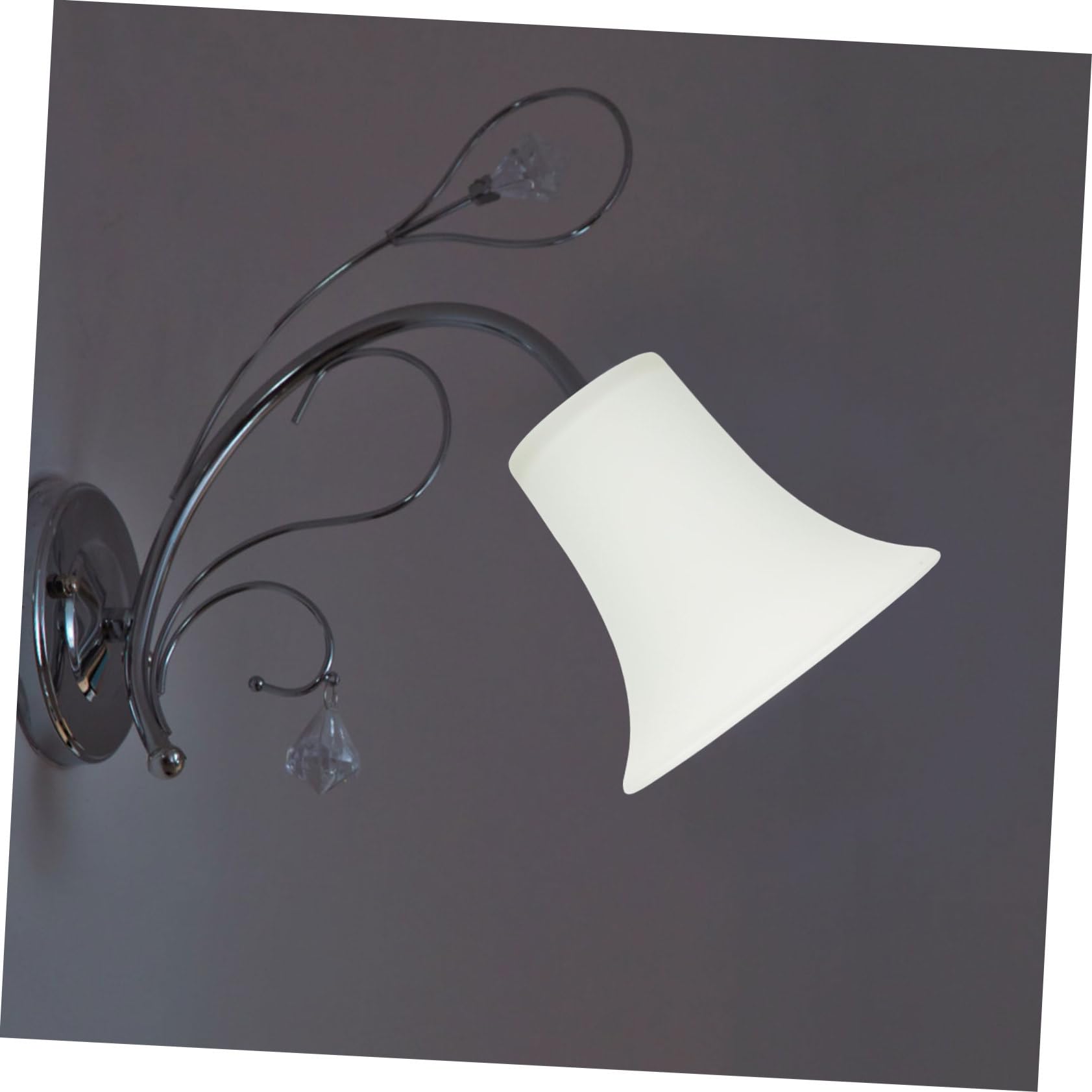 DOITOOL Chic Lampshade Glass Light Cover Easy Assembly for Bedroom Living Room Ceiling Lamp