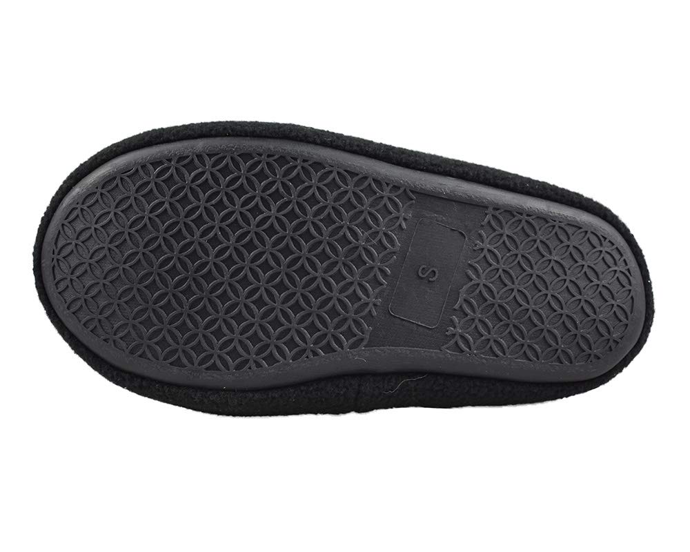 Tirzrro Big Boys' Winter Warm Slippers with Memory Foam Indoor Slip-on Shoes Size 6-7 US Dark Blue