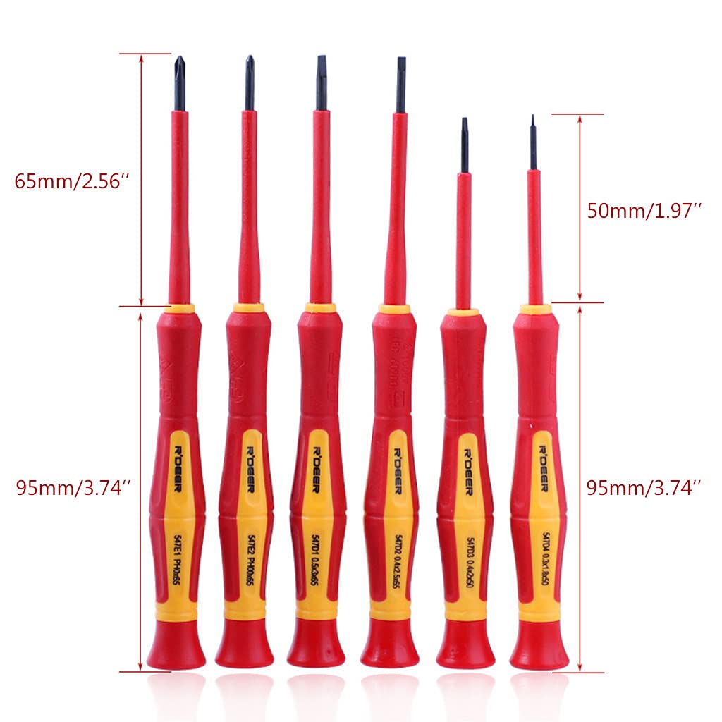 6 Pieces Electronic Magnetic Screwdriver Set Electrician Tool Torx For Smartphone Tablet & Laptop Magnetic Screwdriver Set For Pc Building