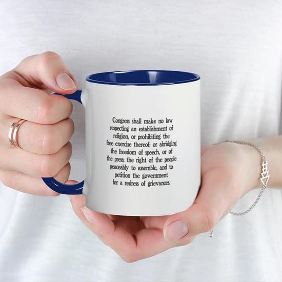 CafePress First Amendment Mug Ceramic Coffee Mug, Tea Cup 11 oz