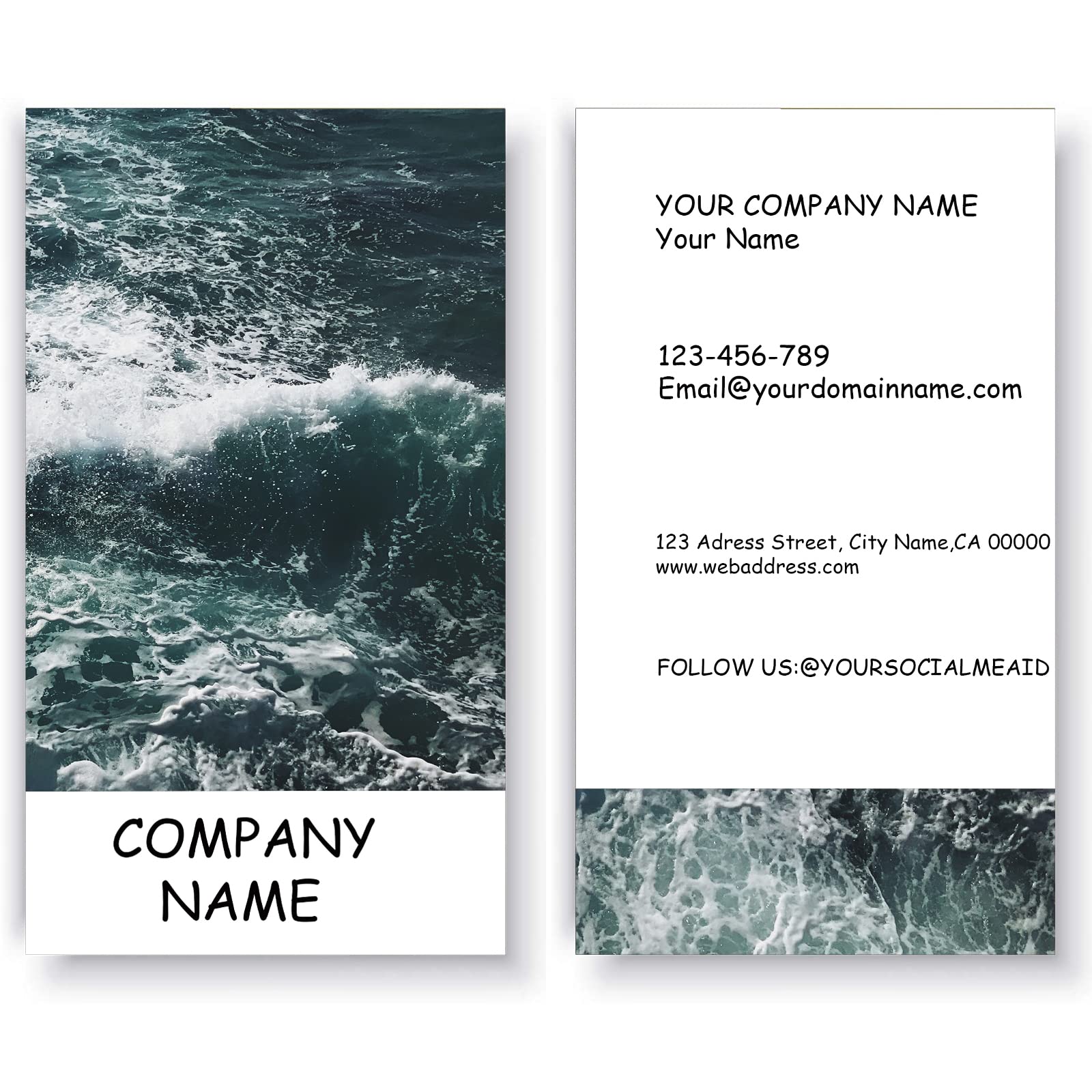 Advanced Business Card Customization 200 Pcs 3.5" x 2" Size Full Color Modern Flower Image Customizable Logo Photo Design Flower Template