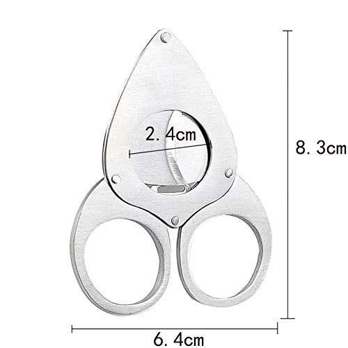 Super Sharp Double Blade Stainless Steel Cigar Cutters Metal Cigar Scissors Cut Large Diameter Cigar