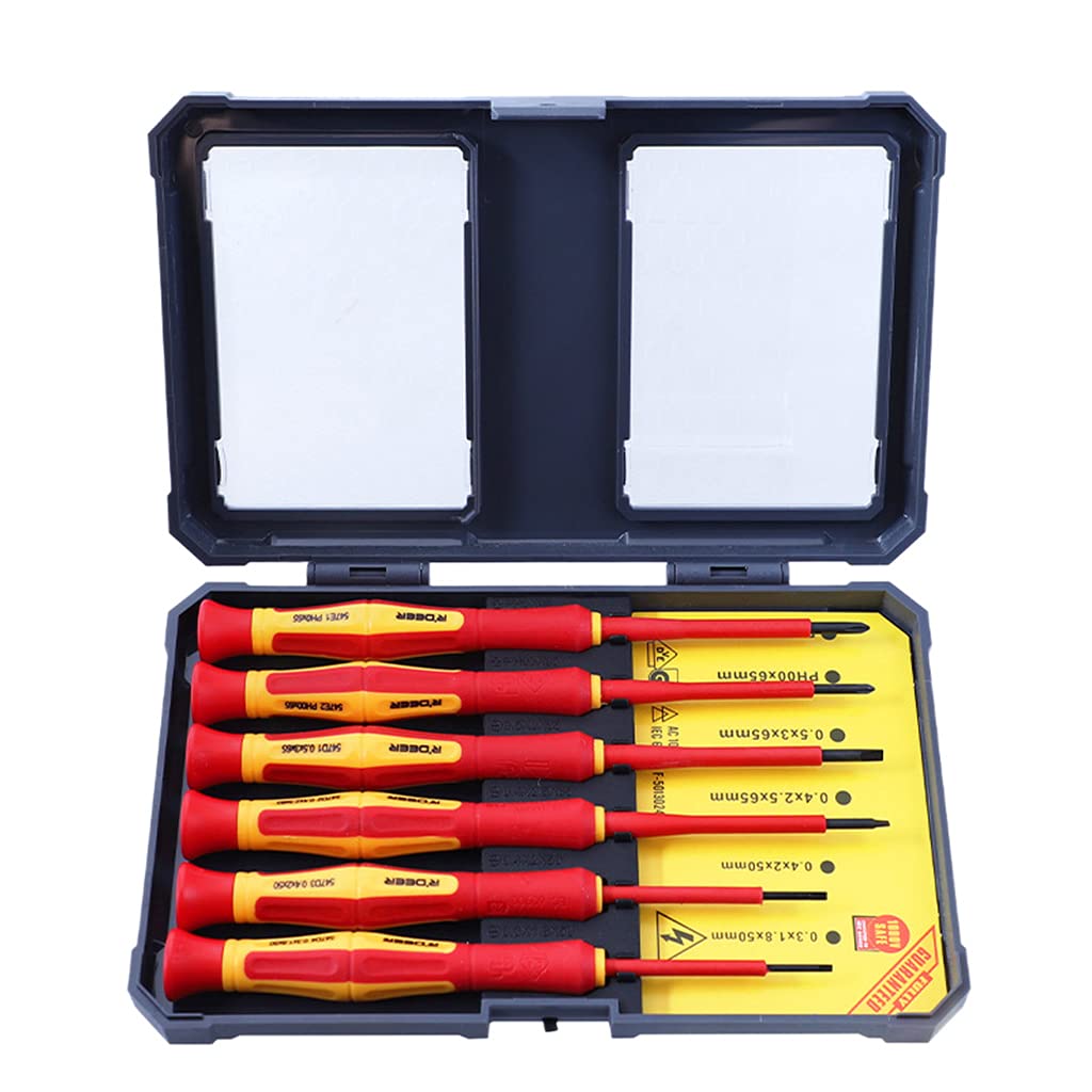 6 Pieces Electronic Magnetic Screwdriver Set Electrician Tool Torx For Smartphone Tablet & Laptop Magnetic Screwdriver Set For Pc Building