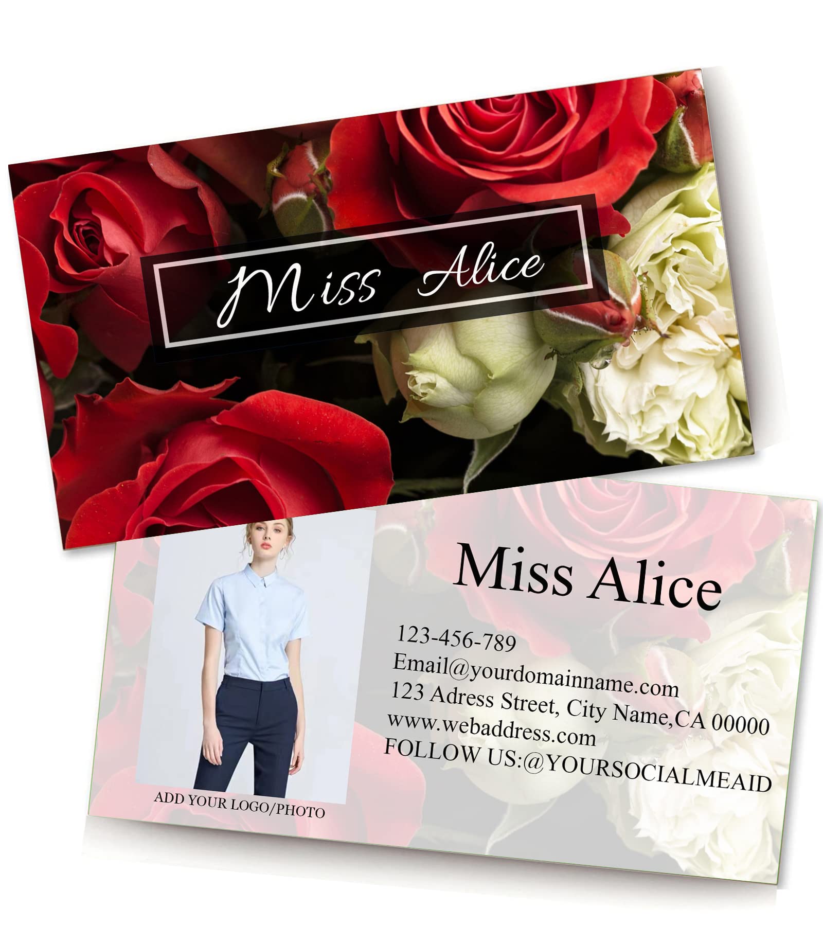 200/500 Pcs Premium Custom Name Cards for Business, Double Sided Personalized 3.5" X 2" Personalized Card No Additional Charge (Color-I)