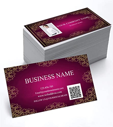 Custom Personalized Business Cards 500Pcs Double-sided color printing Business Cards can Add You Picture, Personalized Name Card No Additional Charge Size 3.5" X 2"