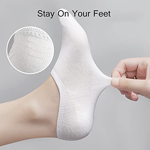 BERING No Show Socks Womens 6 Pairs Low Cut Ankle Footies for Flats Sneaker Slip On Loafer