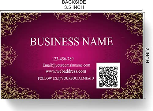 Custom Personalized Business Cards 500Pcs Double-sided color printing Business Cards can Add You Picture, Personalized Name Card No Additional Charge Size 3.5" X 2"