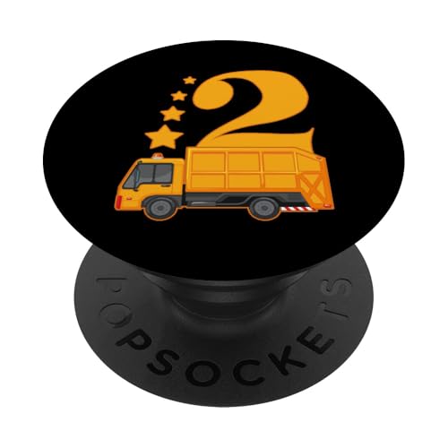 Rubbish Truck Boys Rubbish Man Years Children's Birthday PopSockets Adhesive PopGrip