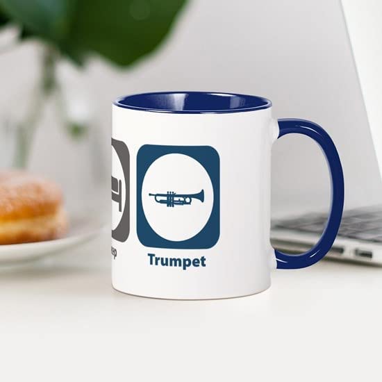 CafePress Eat Sleep Trumpet Mug Ceramic Coffee Mug, Tea Cup 11 oz