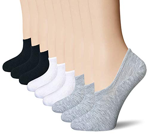 BERING No Show Socks Womens 6 Pairs Low Cut Ankle Footies for Flats Sneaker Slip On Loafer