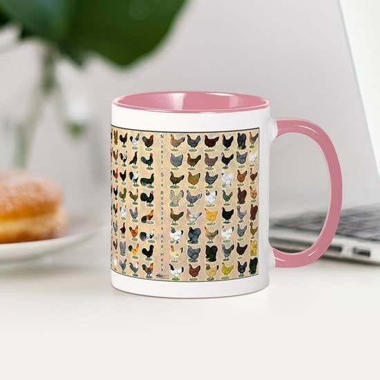 CafePress 96 Roosters And Hens Mug Ceramic Coffee Mug, Tea Cup 11 oz