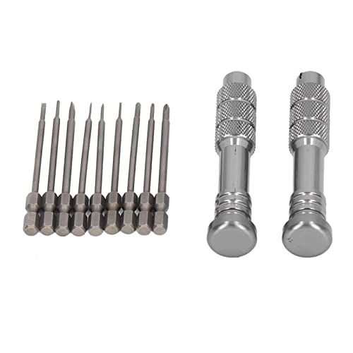 Slotted Screwdriver Set, Screwdriver Set High Strength with 9 Bits 2 Handles for Electronics Maintenance