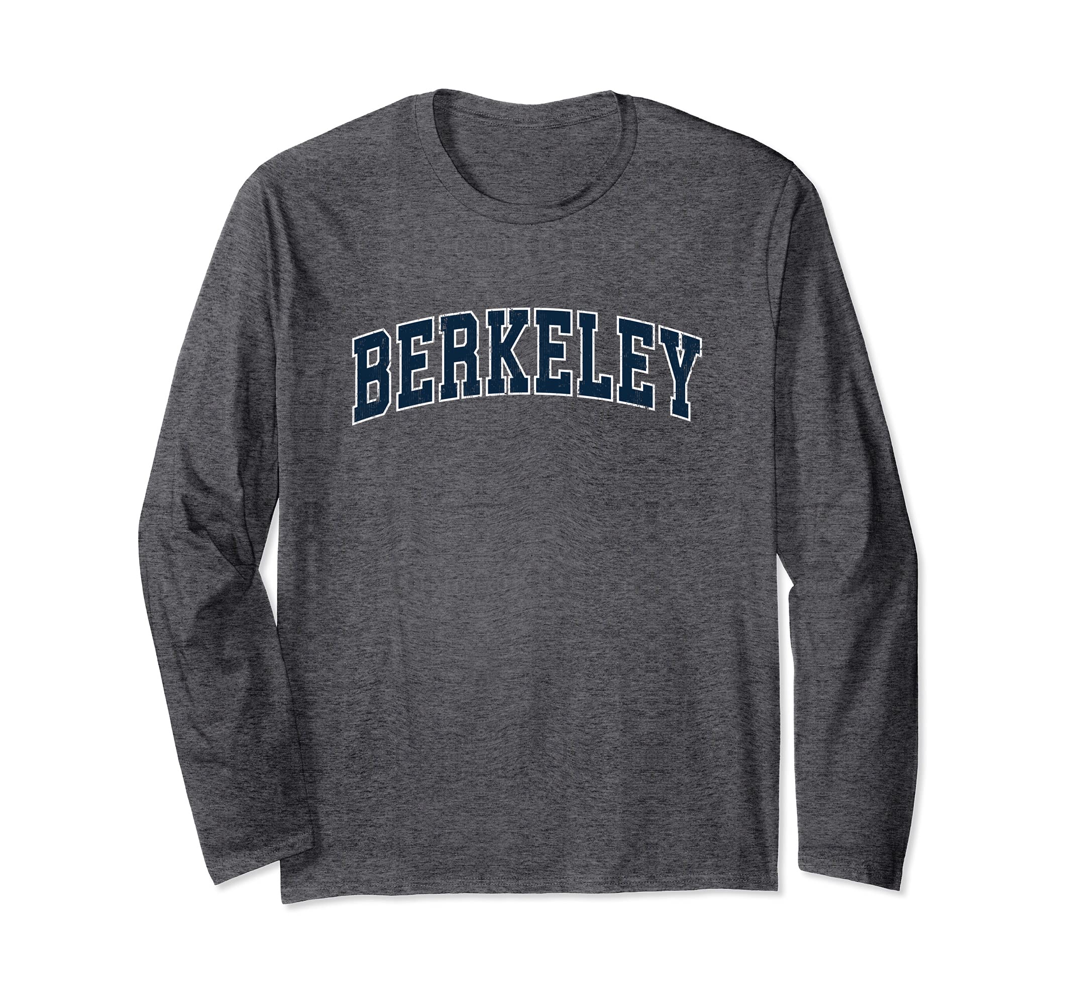 Berkeley California CA Vintage Sports Design Navy Design Long Sleeve T-Shirt