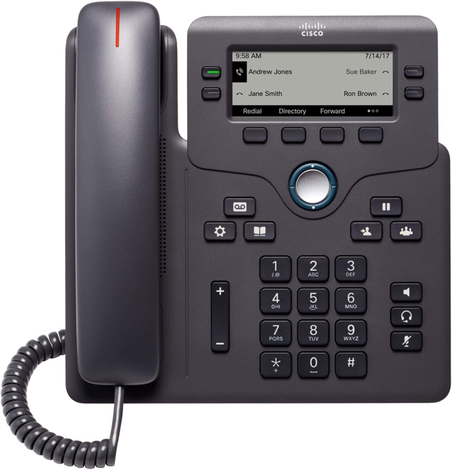 Cisco IP Phone 6841 with Multi-Platform Phone Firmware, 3.5-inch Grayscale Display, Regional Power Adapter Included, 4 SIP Registrations (CP-6841-3PW-NA-K9=)