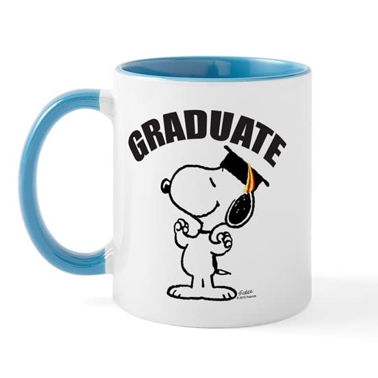 CafePress Snoopy Graduate Mug Ceramic Coffee Mug, Tea Cup 11 oz