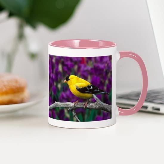 CafePress American Goldfinch Bird Black And Yellow Mugs Ceramic Coffee Mug, Tea Cup 11 oz