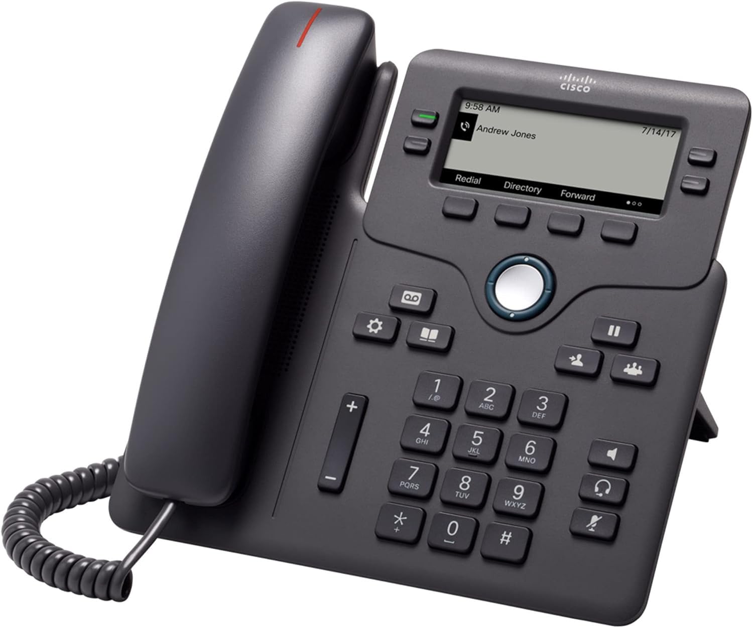 Cisco IP Phone 6841 with Multi-Platform Phone Firmware, 3.5-inch Grayscale Display, Regional Power Adapter Included, 4 SIP Registrations (CP-6841-3PW-NA-K9=)