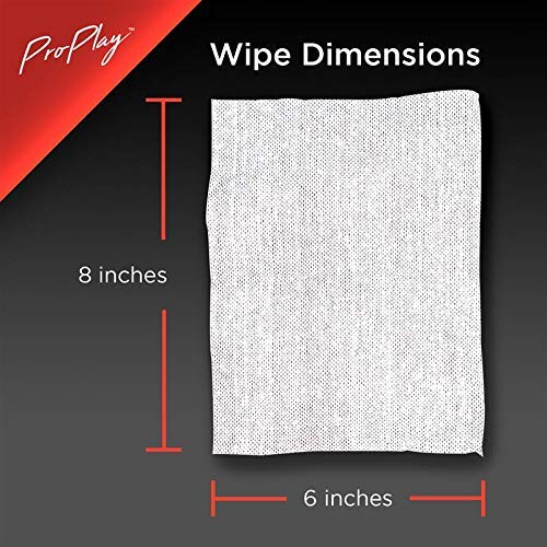 ProPlay Athletic Shoe Cleaning Wipes | Carnauba Wax Included | Repels Water from Shoes | Powerful Cleaner That Removes Dirt, Grass, and Sand | Convenient, Resealable Pack - Unscented 1 Pack