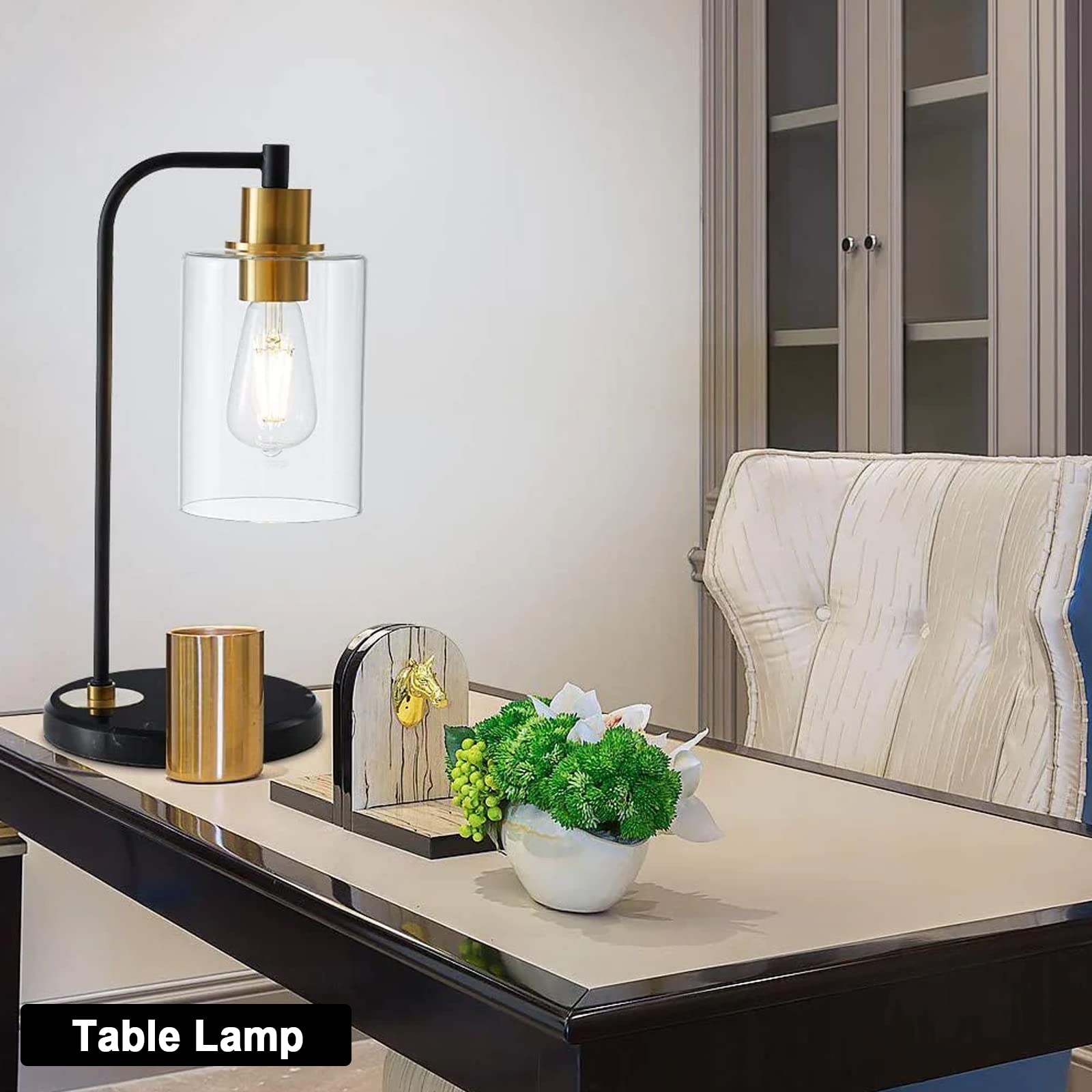 Clear Glass Replacement Shade 1 Pack, 5.51inch High, 3.94inch Diameter, High Transmittance Cylinder Glass Lampshade Covers for Vanity light Wall Sconces Table Lamp Floor Lamp Pendant Light
