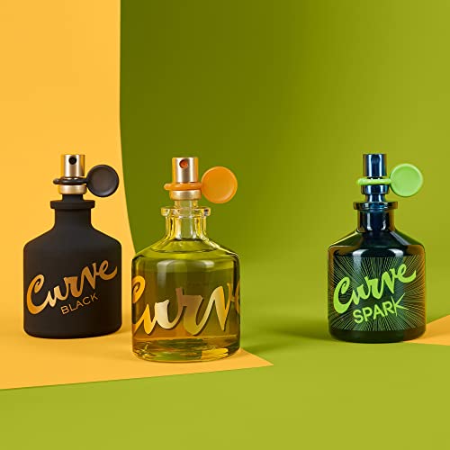 Men's Cologne Fragrance Spray by Curve, Casual Cool Day or Night Scent, Curve Black, 4.2 Fl Oz