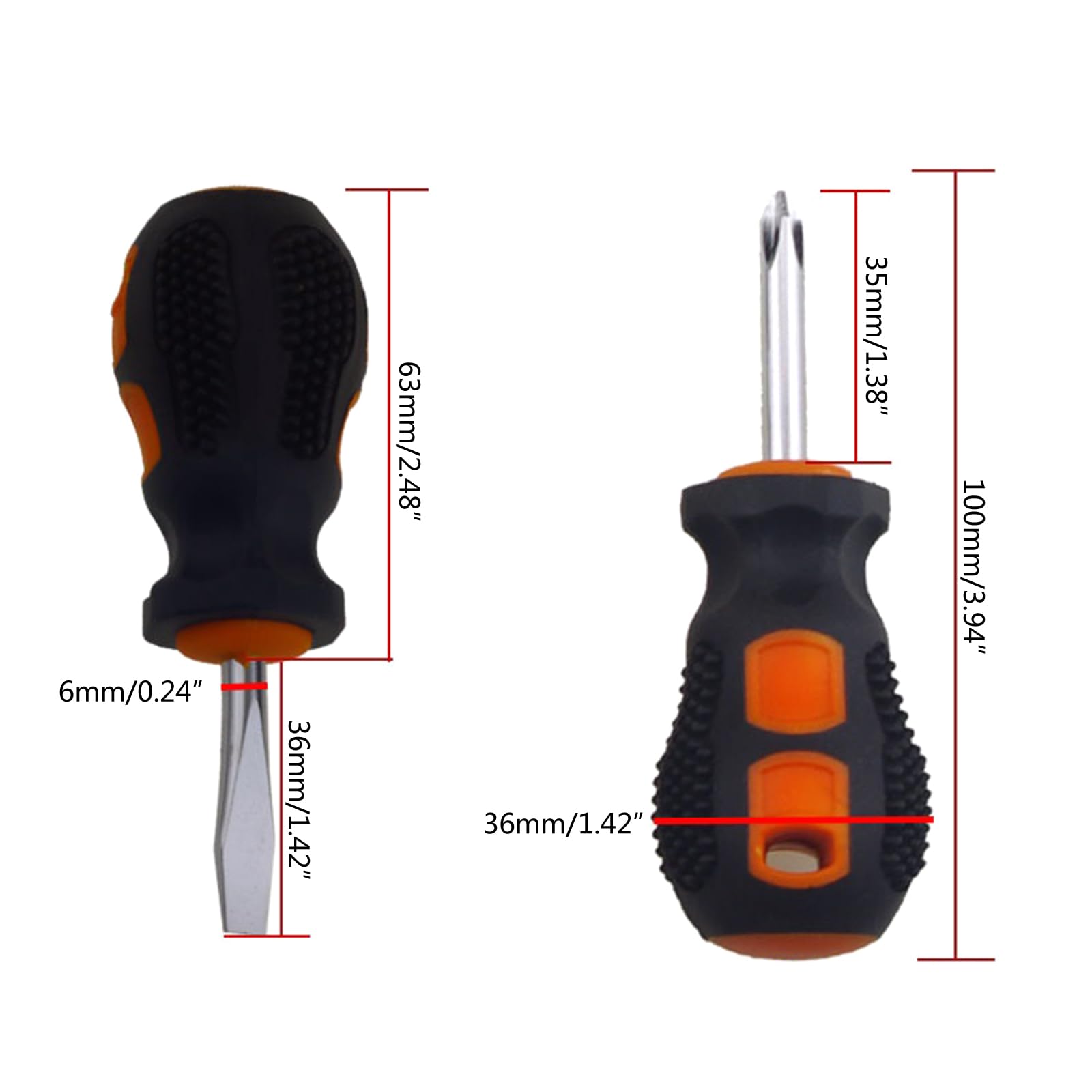 2Pieces Screwdriver Kit Set Mini Small Portable Radish Head Screw Driver Cross Ratchet Screwdriver Repair Tool Magnetic Screwdriver Mini Screwdriver Set Magnetic Tip Screwdriver Small Kit