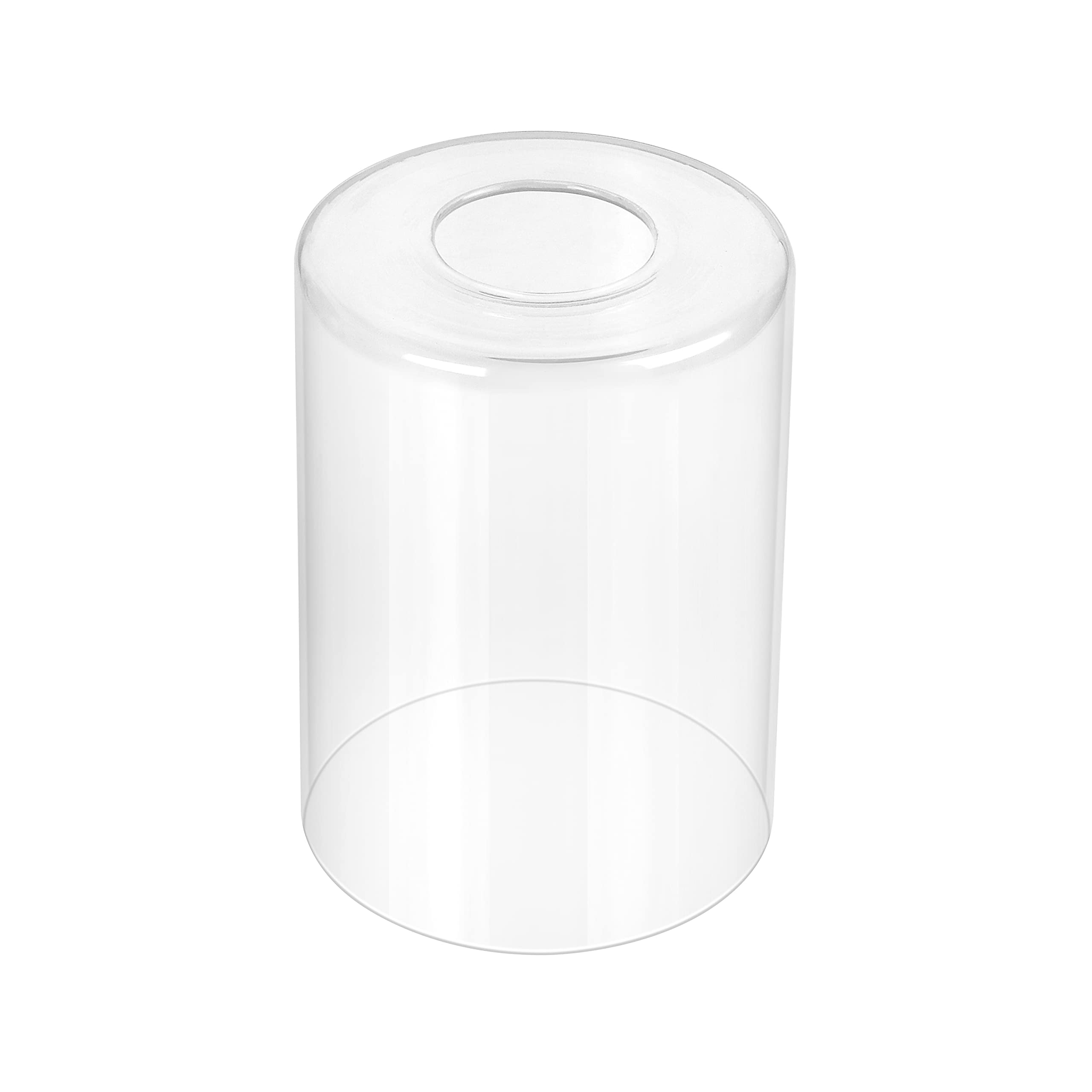 Clear Glass Replacement Shade 1 Pack, 5.51inch High, 3.94inch Diameter, High Transmittance Cylinder Glass Lampshade Covers for Vanity light Wall Sconces Table Lamp Floor Lamp Pendant Light
