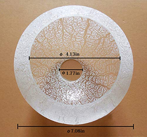 ANYE Milky White Crack Globe Glass Lamp Shade for Pendant Lights Chandelier and Other Compatible Lamps