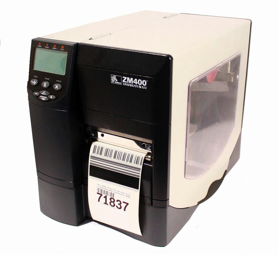 Zebra ZM400 Label Printer 10ips - Direct Thermal (DT) Thermal Transfer (TT) - 4.09 Maximum Print Width - 203 dpi - 1 x Wireless 1 x Fast Ethernet - ZebraNet Wireless Plus Internal ZebraNet 10/100 Print Server- Black