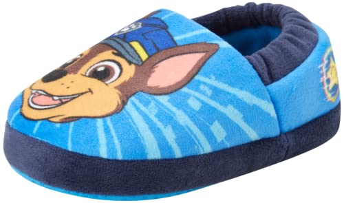 Nickelodeon Boys’ Paw Patrol Slippers – Chase and Marshall Plush Fuzzy Slippers (5T-12 Boy), Size 5/6, Paw Patrol
