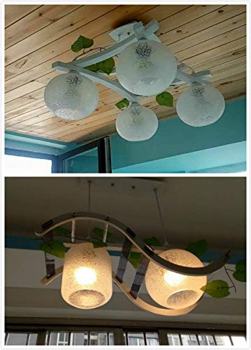 ANYE Milky White Crack Globe Glass Lamp Shade for Pendant Lights Chandelier and Other Compatible Lamps