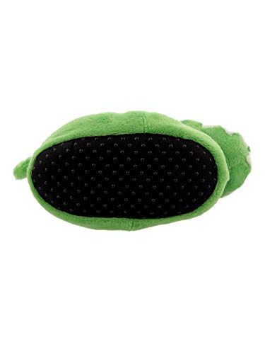 Yankee Toy Box Plush Dinosaur Toddler Boys Girls Sock Top Slippers (7-8 M US Toddler, Dinosaur Green)