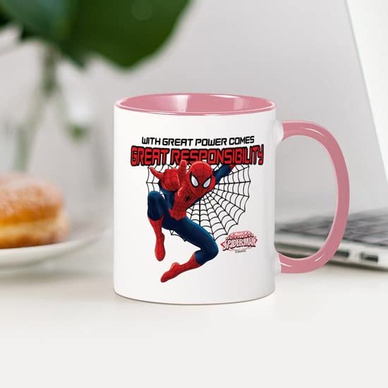 CafePress Spiderman: With Great Power Mug Ceramic Coffee Mug, Tea Cup 11 oz