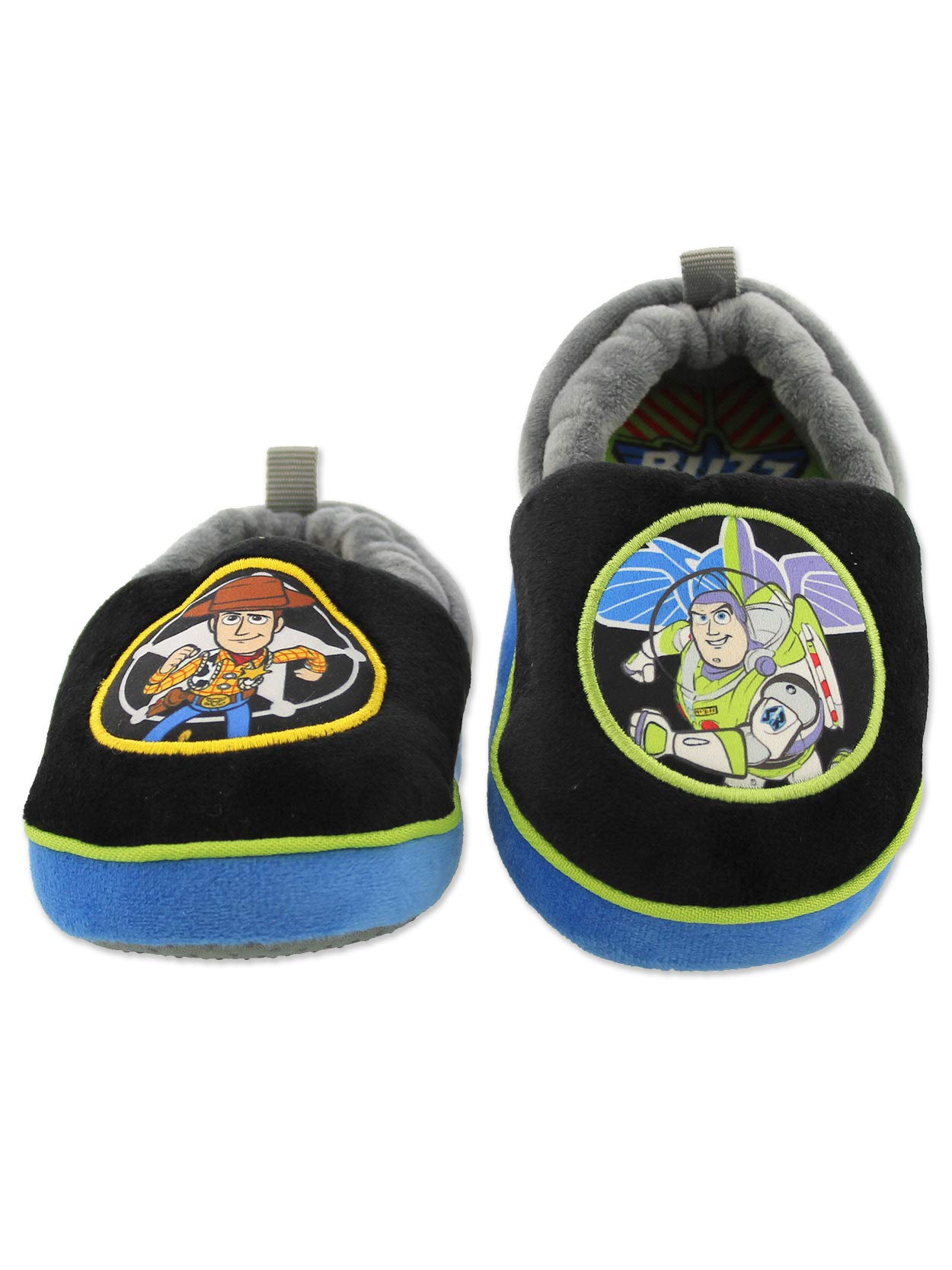Toy Story Woody Buzz Boys Toddler A-Line Slippers (7-8 M US Toddler, Black)