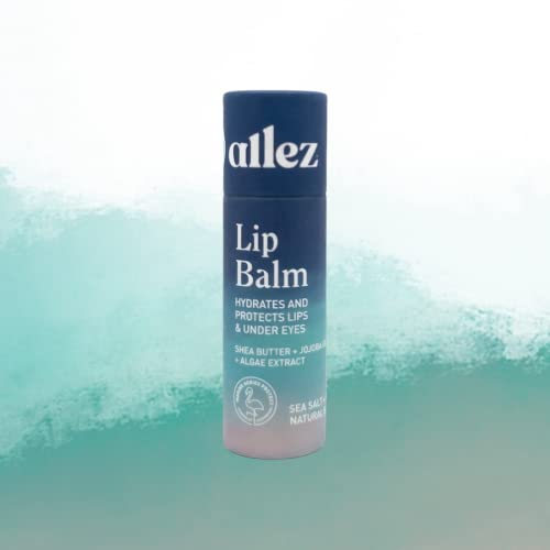 allez outdoor | Lip & Eye Balm | Hydrating, Protecting & Brightening Plant-Based Formula | Shea Butter, Jojoba Oil and Algae Extract | Sea Salt + Kelp Scent | 3 pack