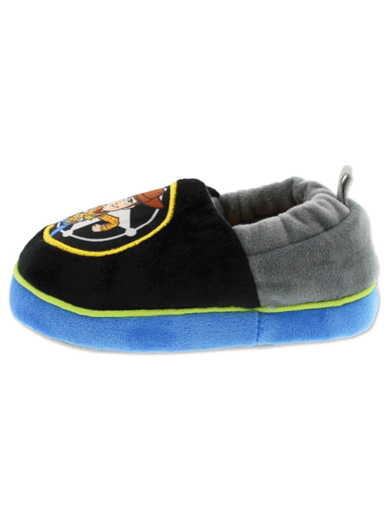 Toy Story Woody Buzz Boys Toddler A-Line Slippers (7-8 M US Toddler, Black)