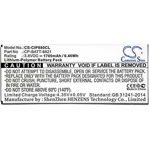 Estry 1700mAh Battery Replacement for CP-BATT-8821 GP-S10-374192-010H 74-102376-01 Battery, Compatible with 8800