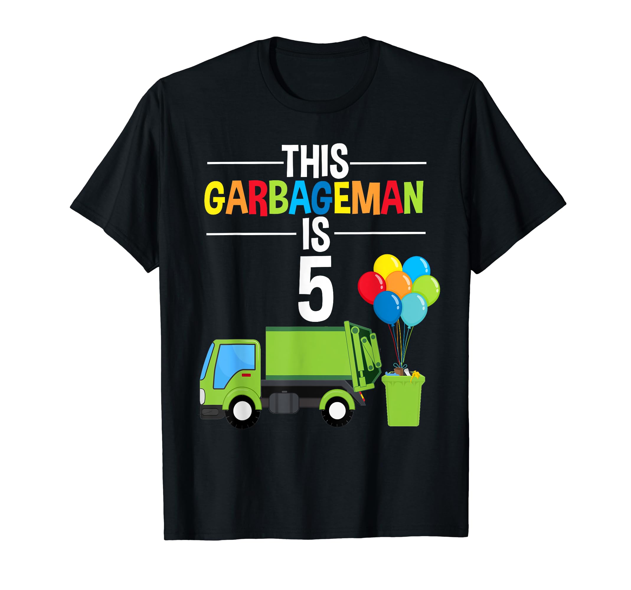This Garbageman is 5 5th Birthday Garbage Truck T-Shirt Boys T-Shirt