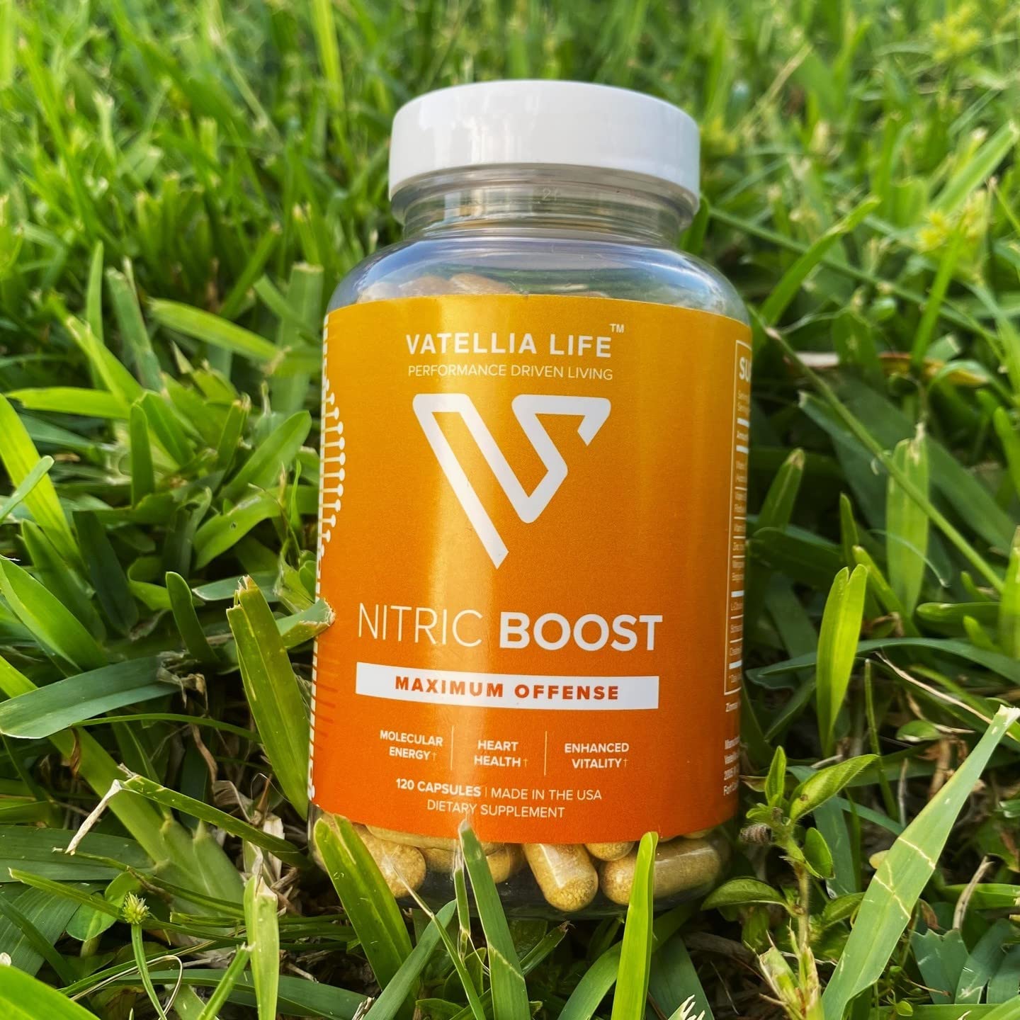 Vatellia Life Nitric Boost - Nitric Oxide Supplement for Men | High Absorption Formula | 100% Natural Ingredients | Best Nitric Oxide Booster | Increase Blood Flow | 2 Month Supply