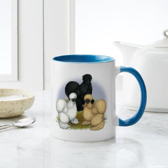CafePress Silkie Chicken Trio Mug Ceramic Coffee Mug, Tea Cup 11 oz
