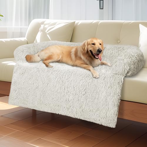 Mora Pets Dog Couch Bed for Furniture Protector Waterproof Dog Mat with Removable Washable Cover and Anti-Slip Bottom Bolster Plush Pet Sleeping Mattress for Large Medium Small Dogs