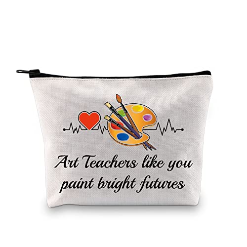 VAMSII Art Teacher Gifts Zipper Pouch Paint Brush Bag Art Teacher Appreciation Gifts Artist Gifts Art Major Gifts (Makeup Bag)