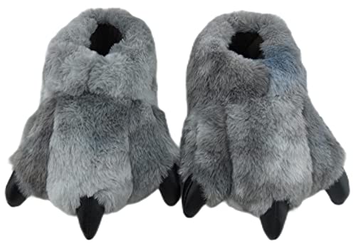 Young Fine Novelty 3D Warm Soft Claw Slipper for Kids(ZW41987-2/3) Grey
