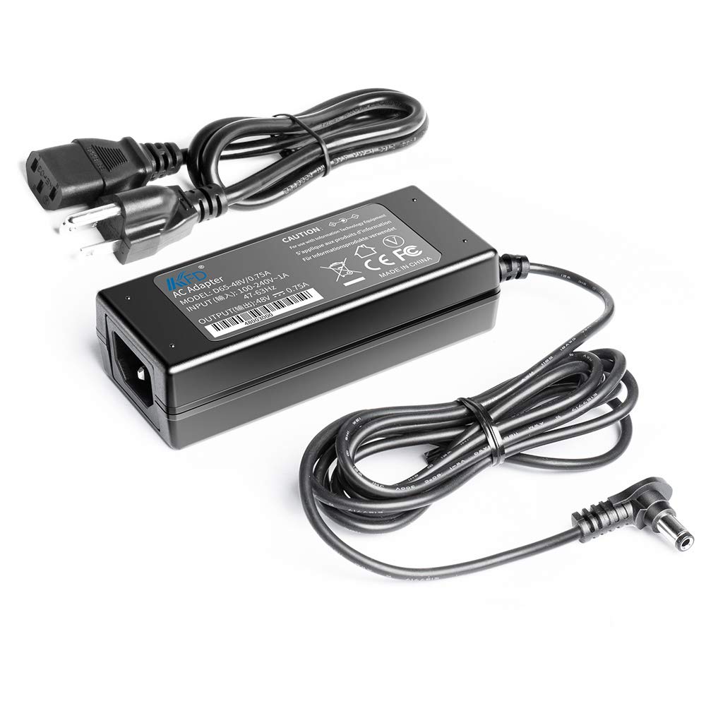 KFD 48V 0.75A AC Adapter Charger Compatible with Cisco CP-PWR-Cube-3 7975G 7945G 7961G 7971G Power Cube Adapter Replacement for Cisco 7900 7800 and 6900 Series IP Phone Power Supply Cord US Plug Cable