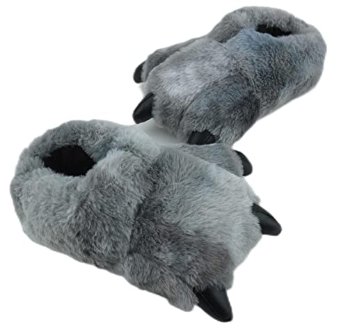 Young Fine Novelty 3D Warm Soft Claw Slipper for Kids(ZW41987-2/3) Grey