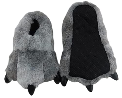 Young Fine Novelty 3D Warm Soft Claw Slipper for Kids(ZW41987-2/3) Grey