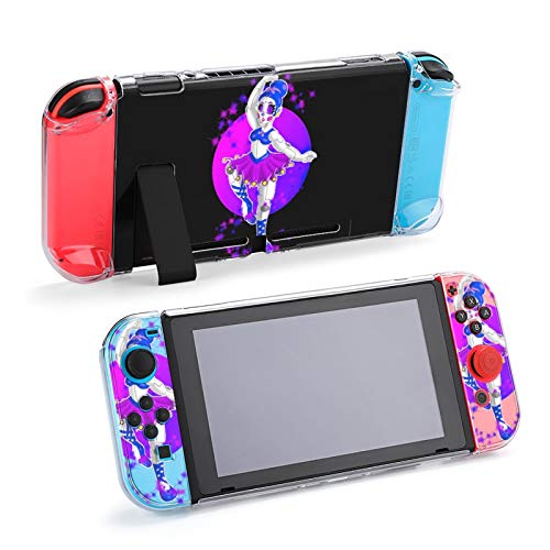 FNAF Ba-llora Case Compatible with Nintendo Switch, Shock-Absorption Anti-Scratch Protection Case, Crystal Clear Case for Nintendo Switch