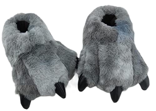 Young Fine Novelty 3D Warm Soft Claw Slipper for Kids(ZW41987-2/3) Grey