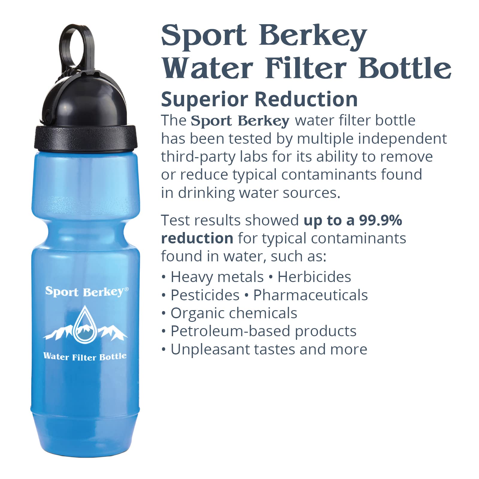 Go Berkey Kit (1 qt.) Water Filter with Black Berkey Primer and Sport Berkey Bottle (22 oz.)